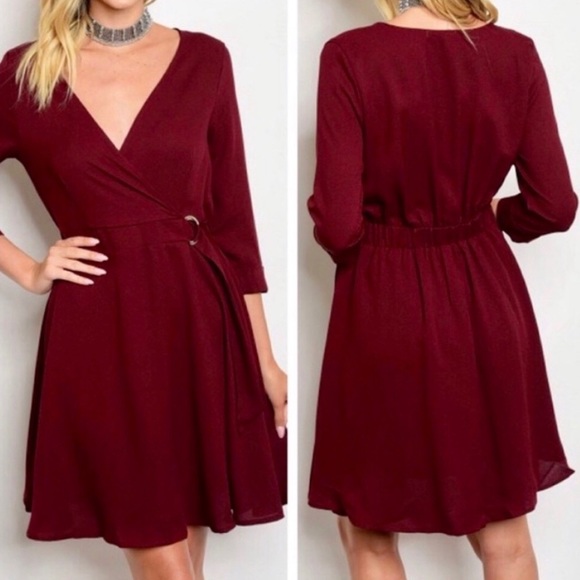 Dresses | Red Wrap Dress | Poshmark